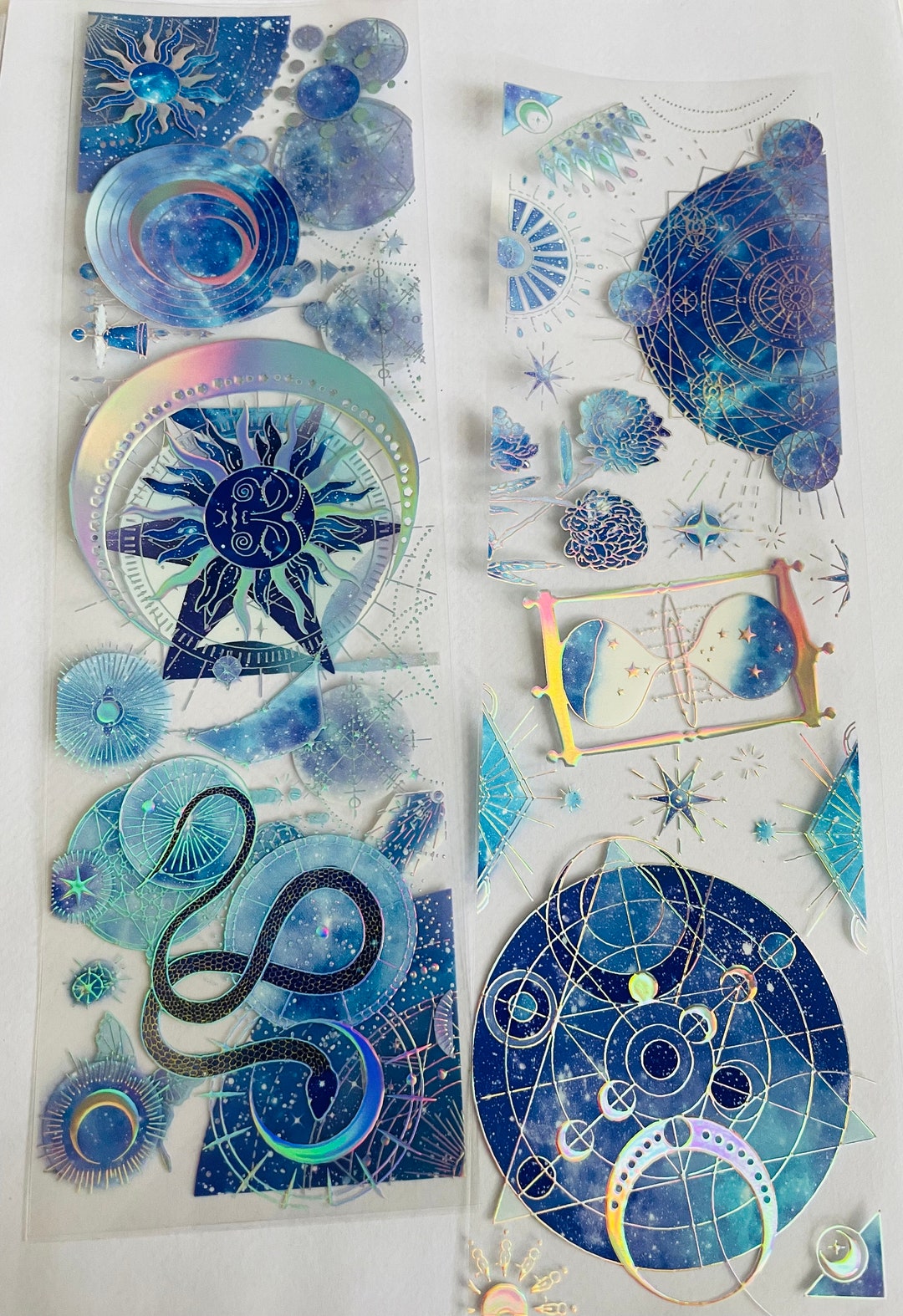 Sheet of Holographic Moon/ Star / Celestial / Holographic Golden Moon ...