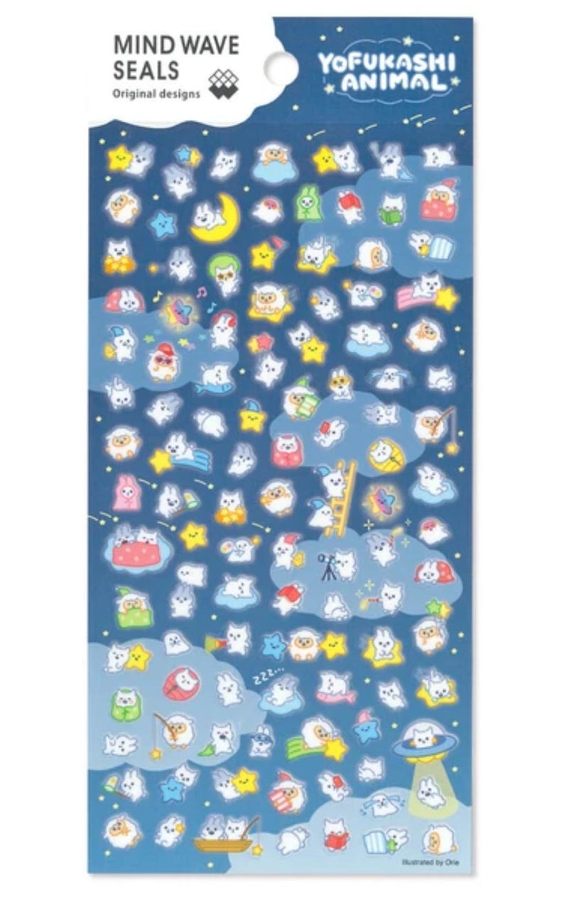 Tiny Mindwave Stickers | Kawaii Animal | Kitty Stickers | Seal, Cat ...