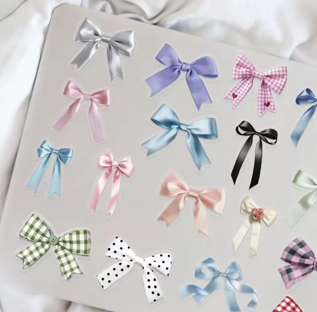 Ribbon Stickers, Bow Stickers, Stickers, Cute Stickers, Craft Supplies ...