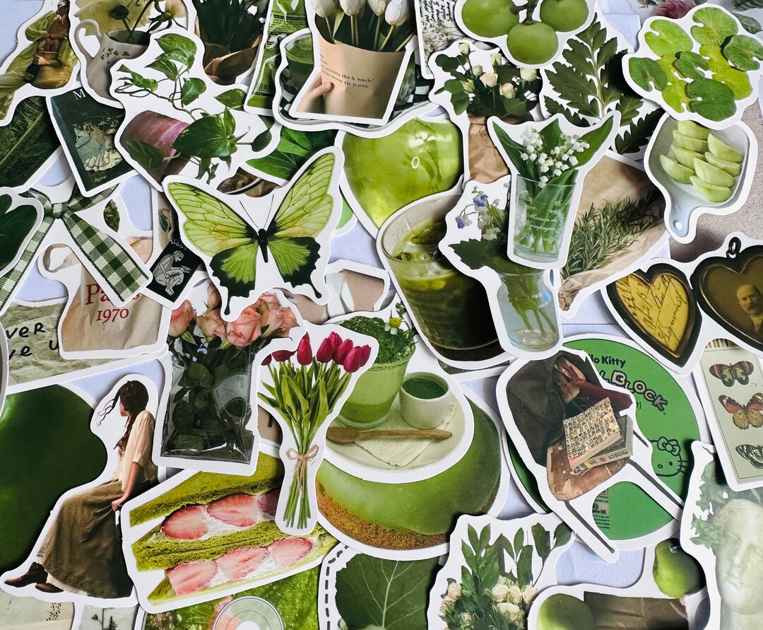 Green Sticker Sets - Journaling Stickers - Bullet Journal 10 Mix ...
