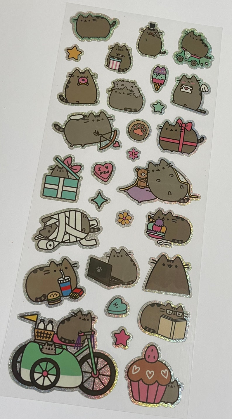 Sheet of 29 Pusheen Holographic Stickers Pusheen Stickers - Etsy