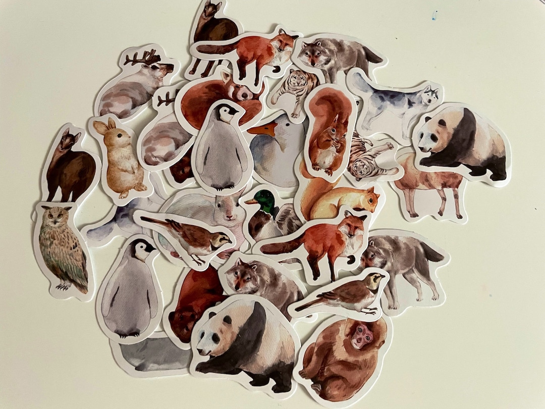10 Animal Stickers. Forest Planner Stickers. Bear, Pumpkin Deer ...