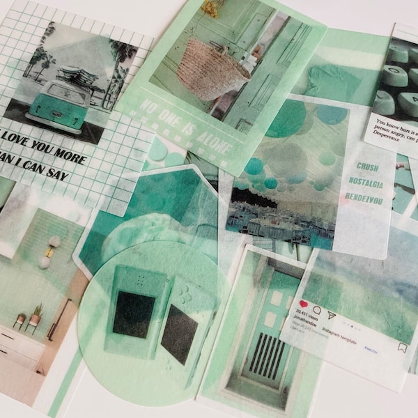 Sticker Pack Aesthetic Green - Etsy