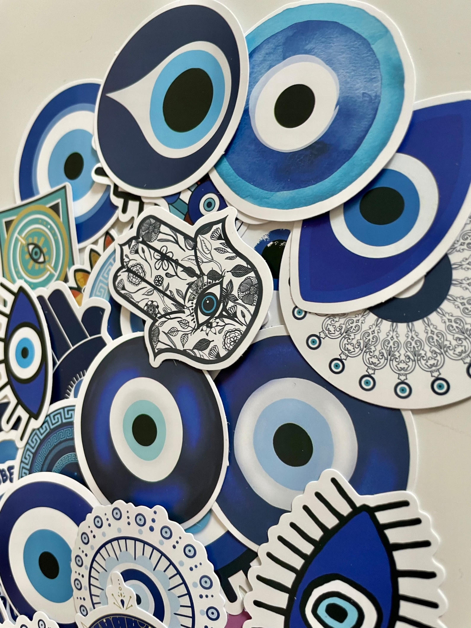 Sets of Greek Eye, All Seeing Eye, Geek Blue Eye / Stickers. Large ...