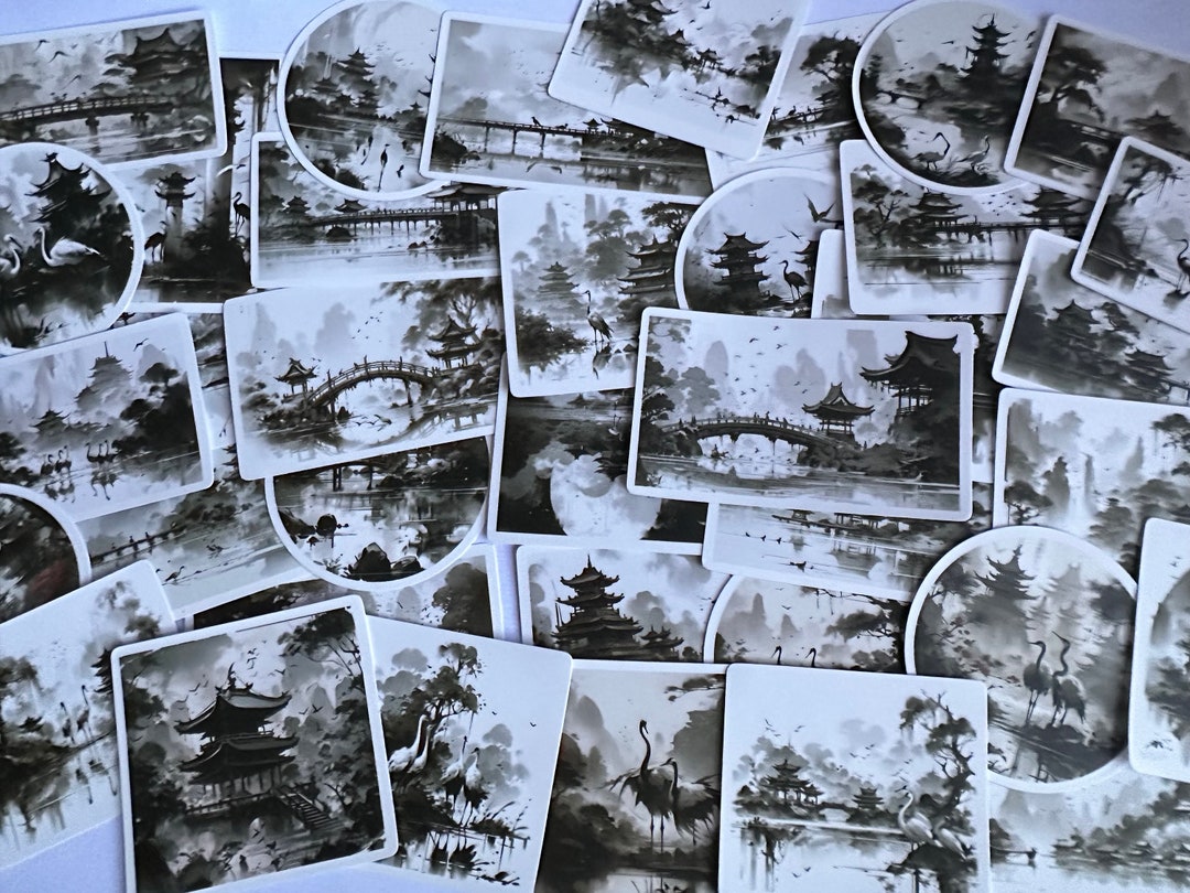 Japan Stickers, Japanese Aesthetic Stickers | Wave Stickers | Geisha ...