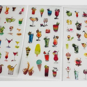 Set Cocktail Stickers / Mojito / Drinks / Party Stickers Flower ...