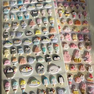 Kawaii Animal Puffy Stickers - One Sheet. Squishy and Sweet! - Etsy UK