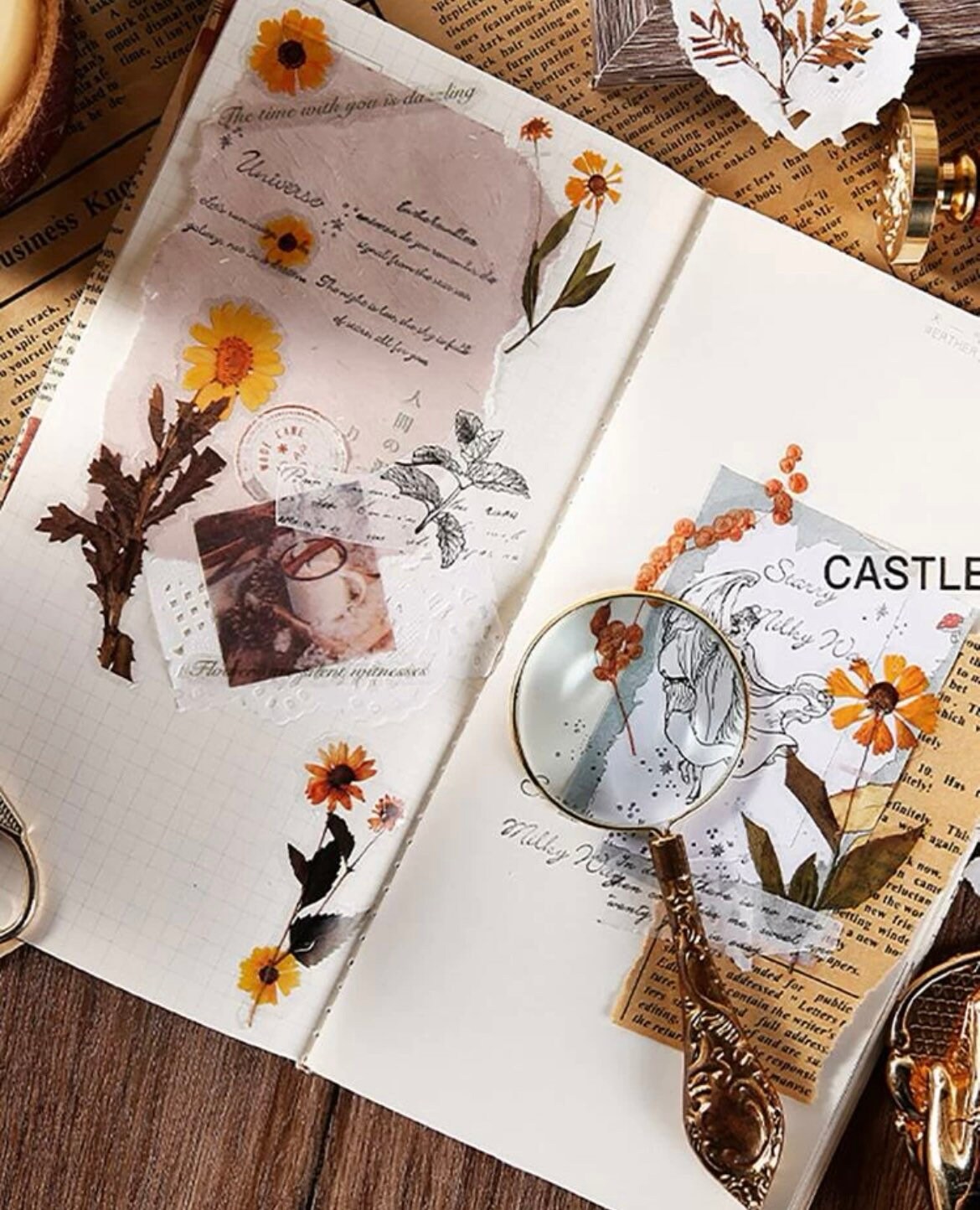 Yellow Flowers Sticker Set Wild Flower Bouquet Stickers | Etsy UK