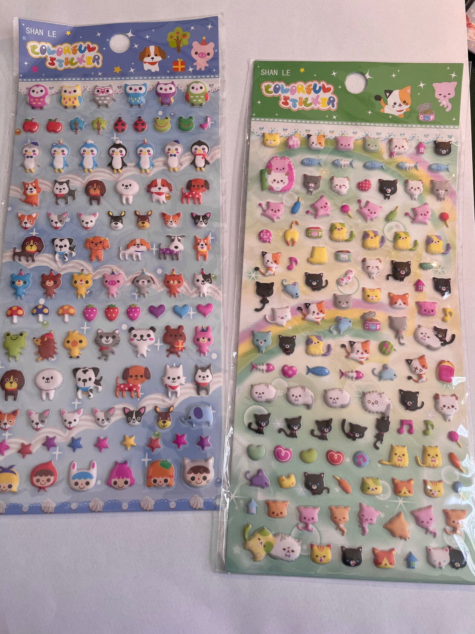 Kawaii Animal Puffy Stickers One Sheet. Squishy and Sweet - Etsy
