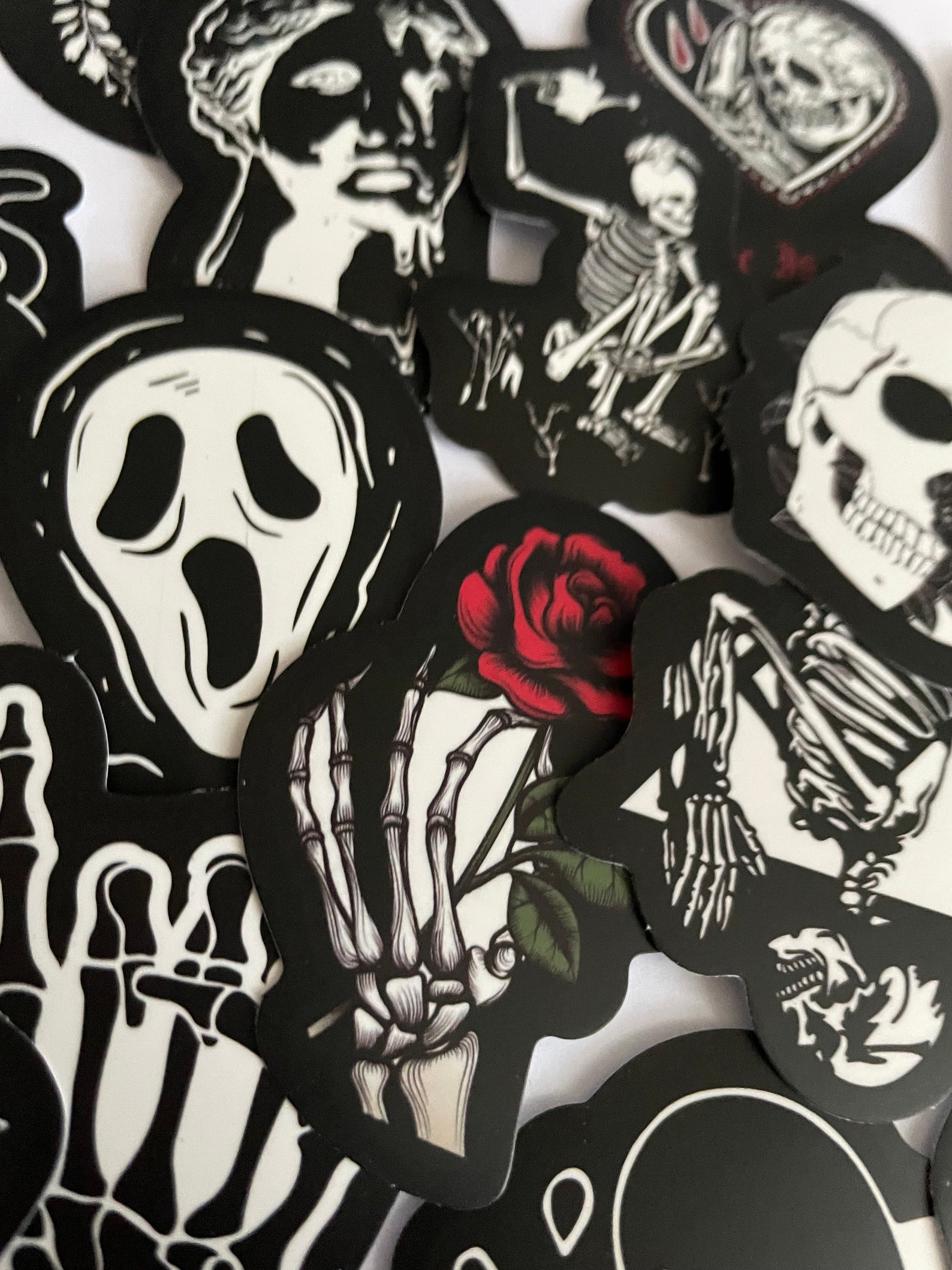 10 Gothic Stickers, Witch / White / Gothic/ Black Magic/ Stickers ...