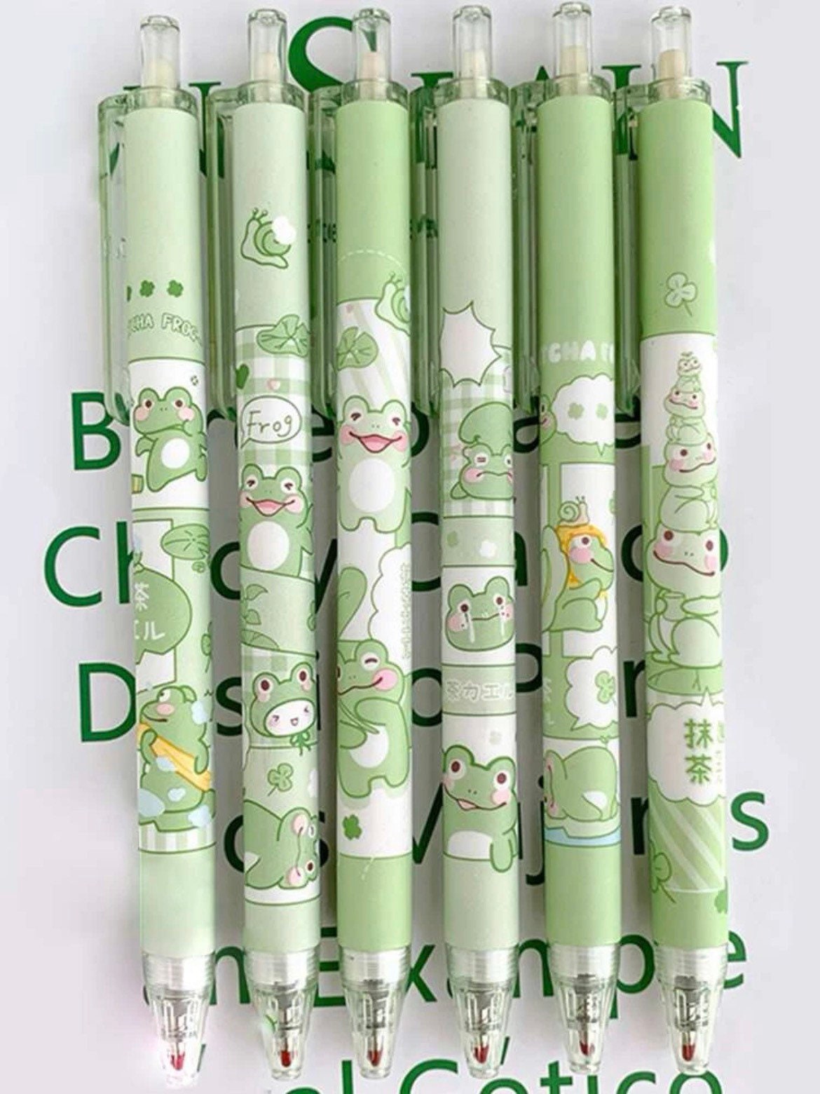 Kawaii Frog Pen Green Frog Pen Kawaii Kitsch 0.5mm Black Gel - Etsy UK