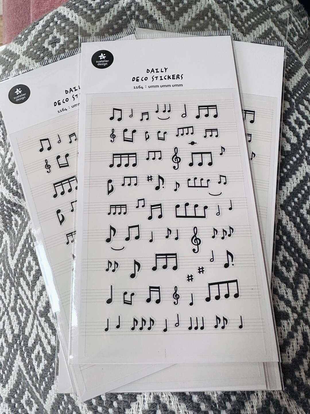Suatelier Stickers|music Sheet / Musical Note Stickers / Music Lover ...