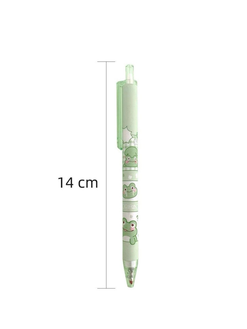 Kawaii Frog Pen Green Frog Pen Kawaii Kitsch 0.5mm Black Gel - Etsy UK
