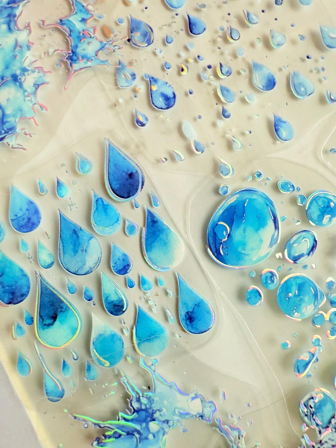 Aesthetic Rain, Ocean, Puddle Themed Stickers, Bullet Journal Stickers ...