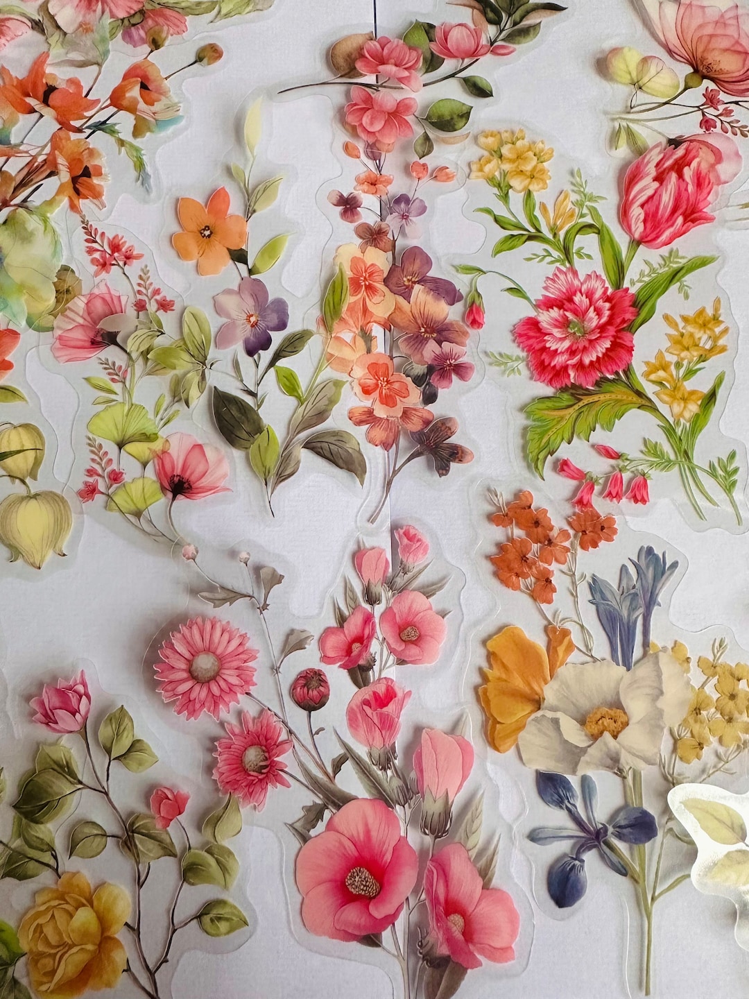 Pretty Flowers Sticker Set, Wild Flower Bouquet Stickers, Wildflowers ...