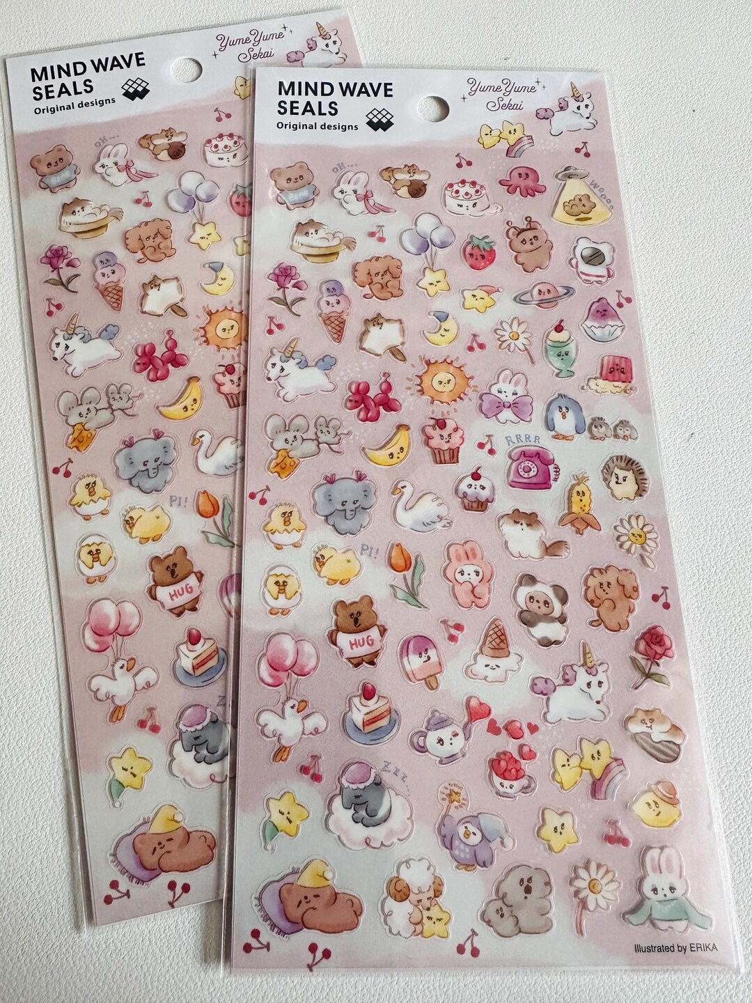 Kawaii Animal Stickers - One Sheet, Cute Mini Stickers, Pink Stickers ...
