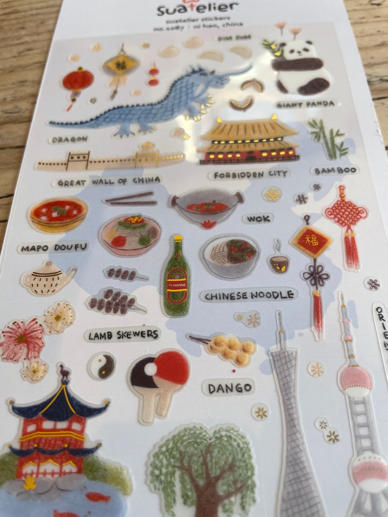 Suatelier, China Themed Stickers, Cantonese Stickers Sticker Sheet ...