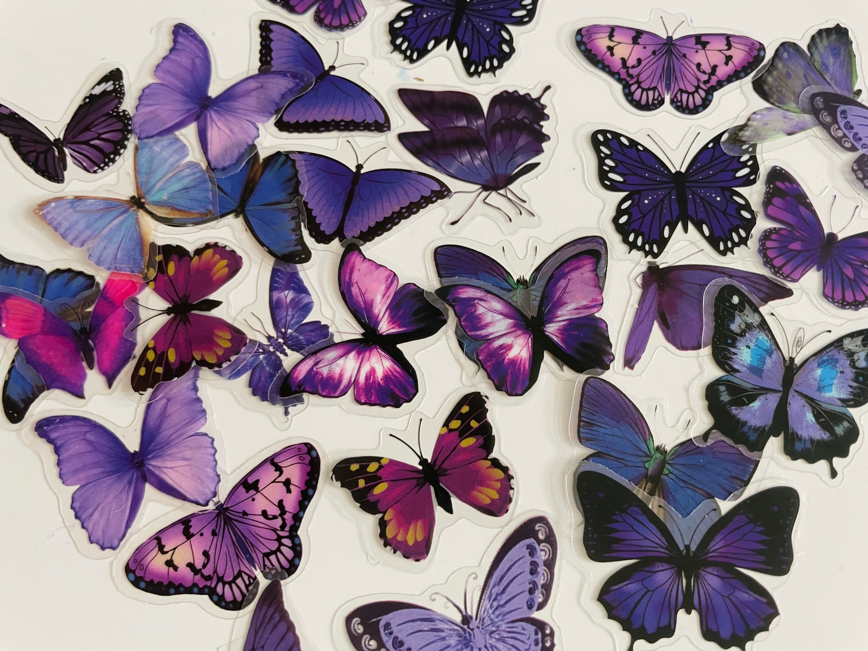 Butterfly Sticker Set Purple Pack of 10 Stickers. - Etsy