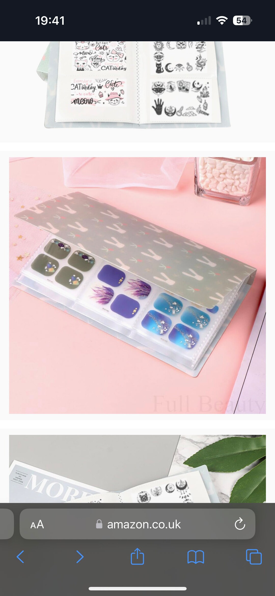 Sticker Storage Album Stickers Storage Book Nail Storage - Etsy