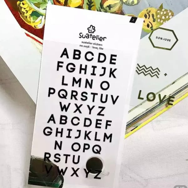 Letter Stickers - Etsy