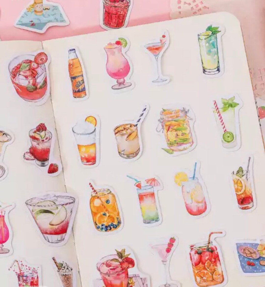 Set Cocktail Stickers / Mojito / Drinks / Party Stickers - Etsy UK
