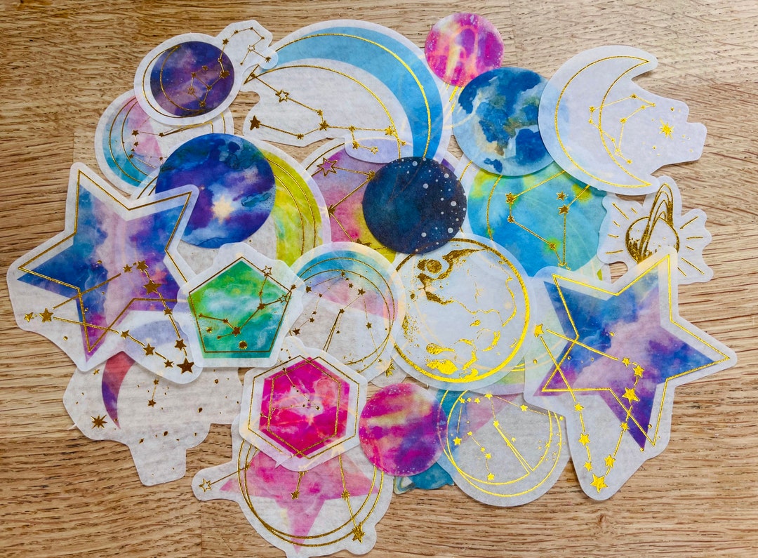 Sets of Golden Moon/ Star / Celestial / Holographic Golden Moon ...