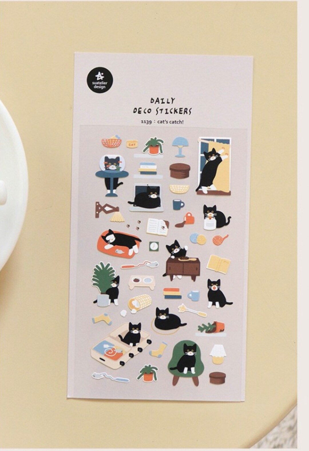 Suatelier Stickers Cute Cat / Kitty Sticker Set, Cute Sweet Set, Kawaii ...