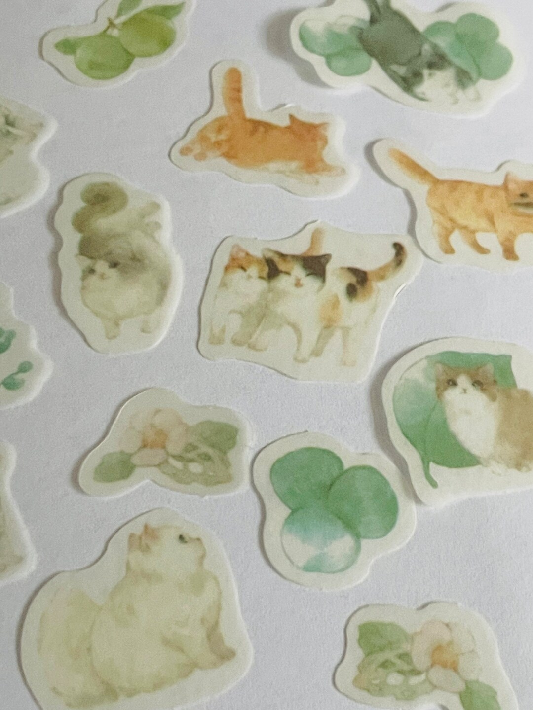 Set of Small Cat | Rabbit Animal Stickers | Tiny Stickers | Cute ...