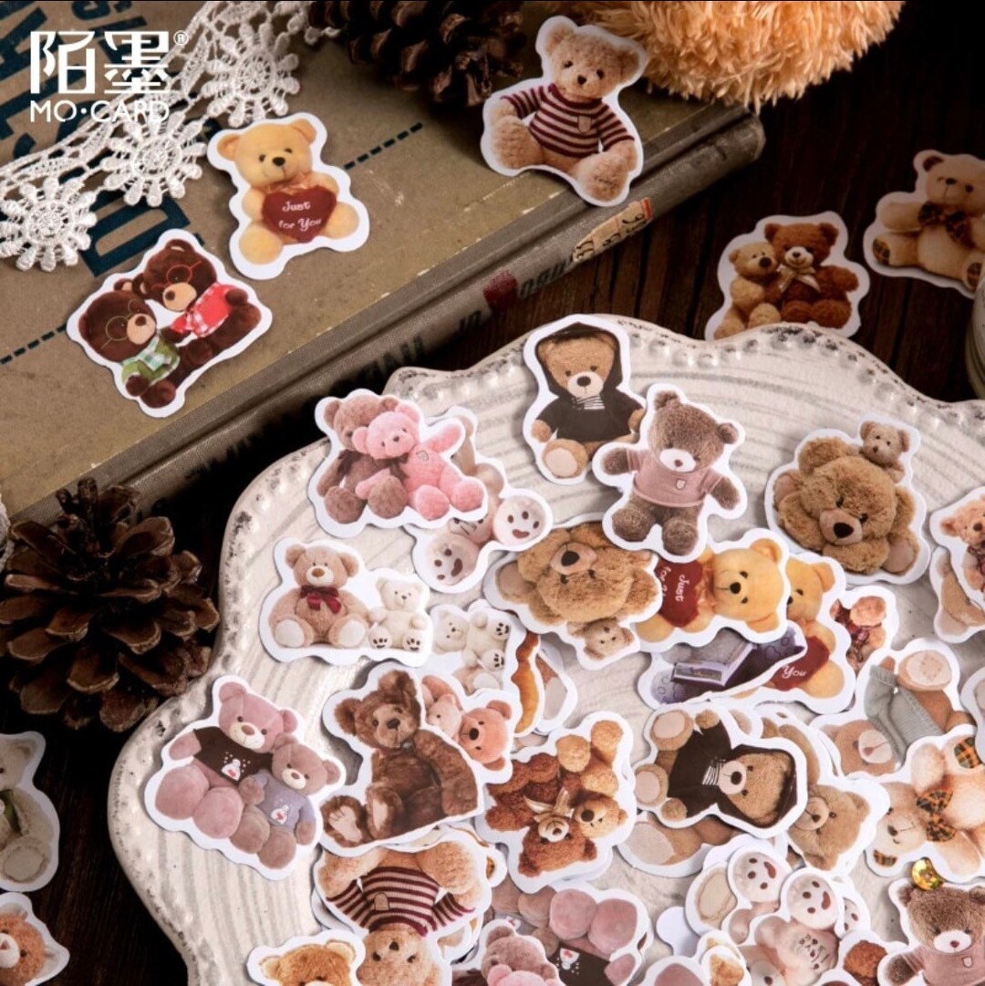 Sets of Teddy Bear Stickers. No Repeats. Cute Stickers Sticker Set ...