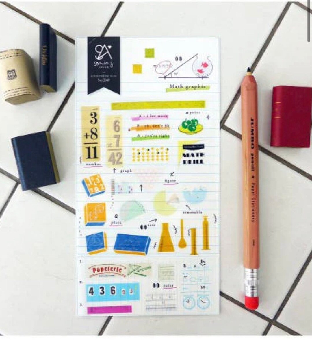 Suatelier Sonia Math Graphic Stickers, Set of Maths Stickers ...