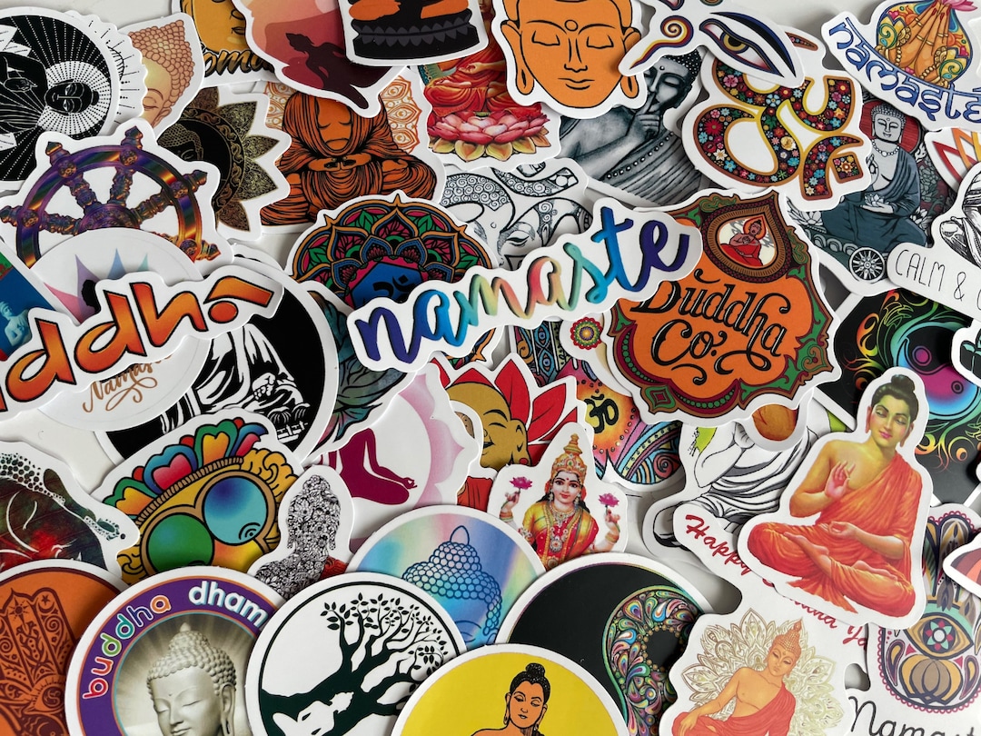 5/10 Buddhism Meditation , Hindu, Well-being Stickers. Be Happy ...