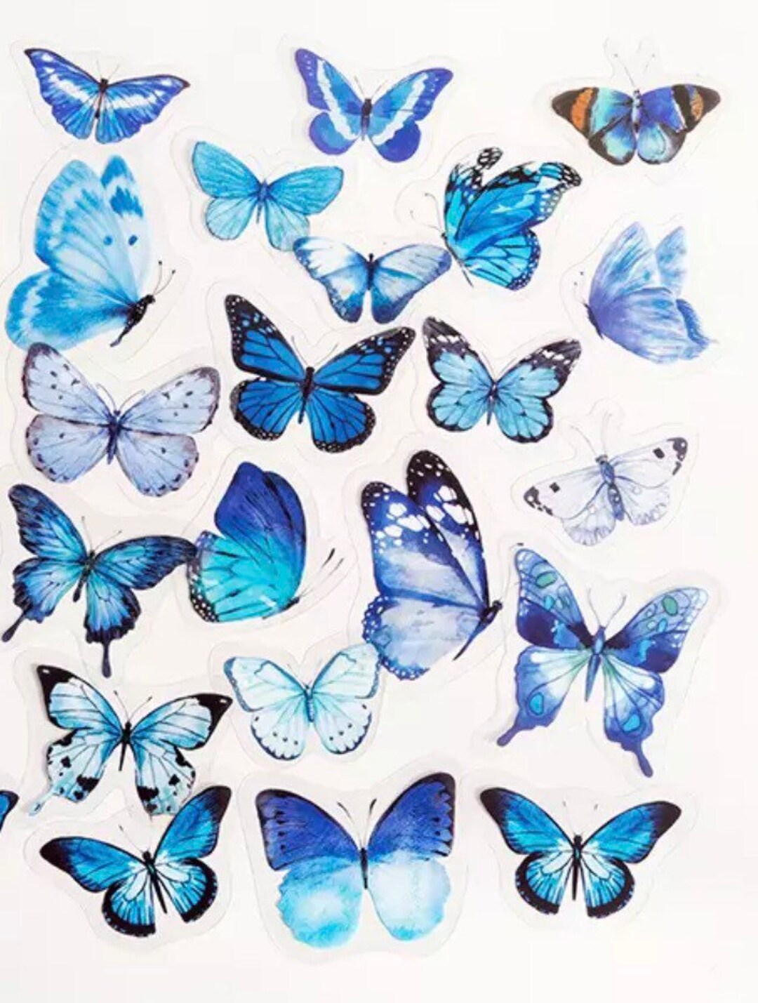 Pastel Butterfly Sticker Set, Watercolour Insect Stickers, Butterflies ...