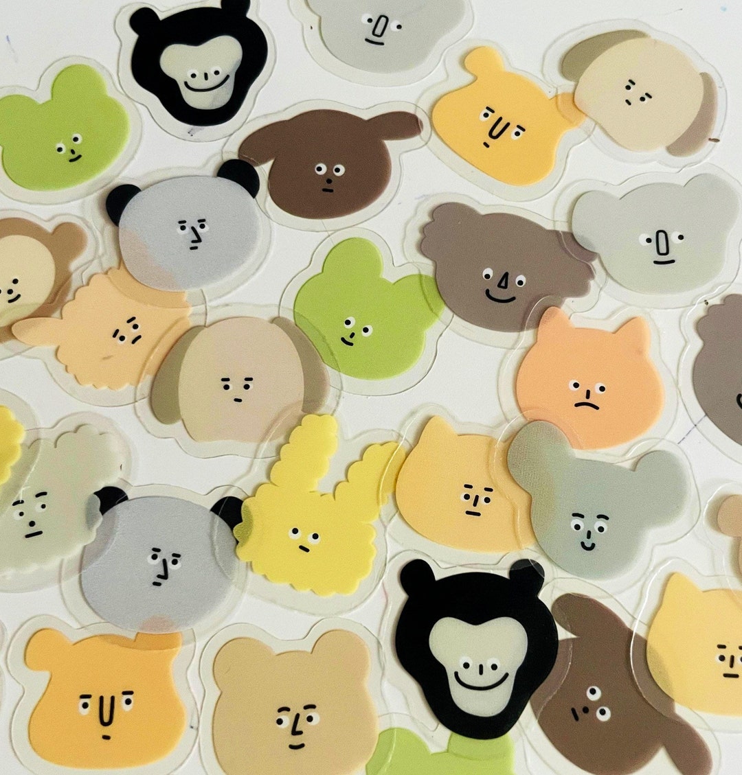 15 Hu Hu Happy Positivity Stickers - Cute Set of Dot Stickers, Kawaii ...