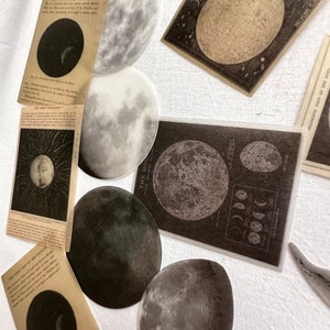 10 Moon Stickers | Potion | Space | White | Gothic | Black Magic ...