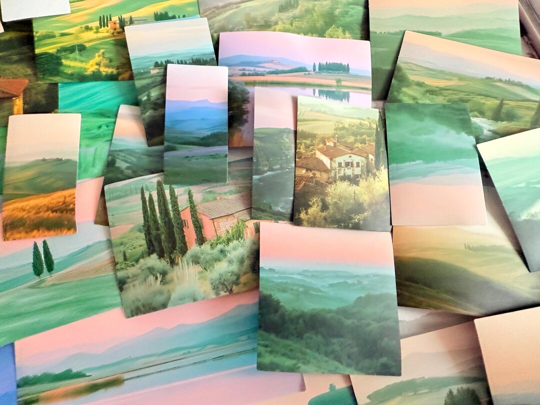 Landscape Sticker Sets - Green Romantic Series - Country Side - 10 Mix ...