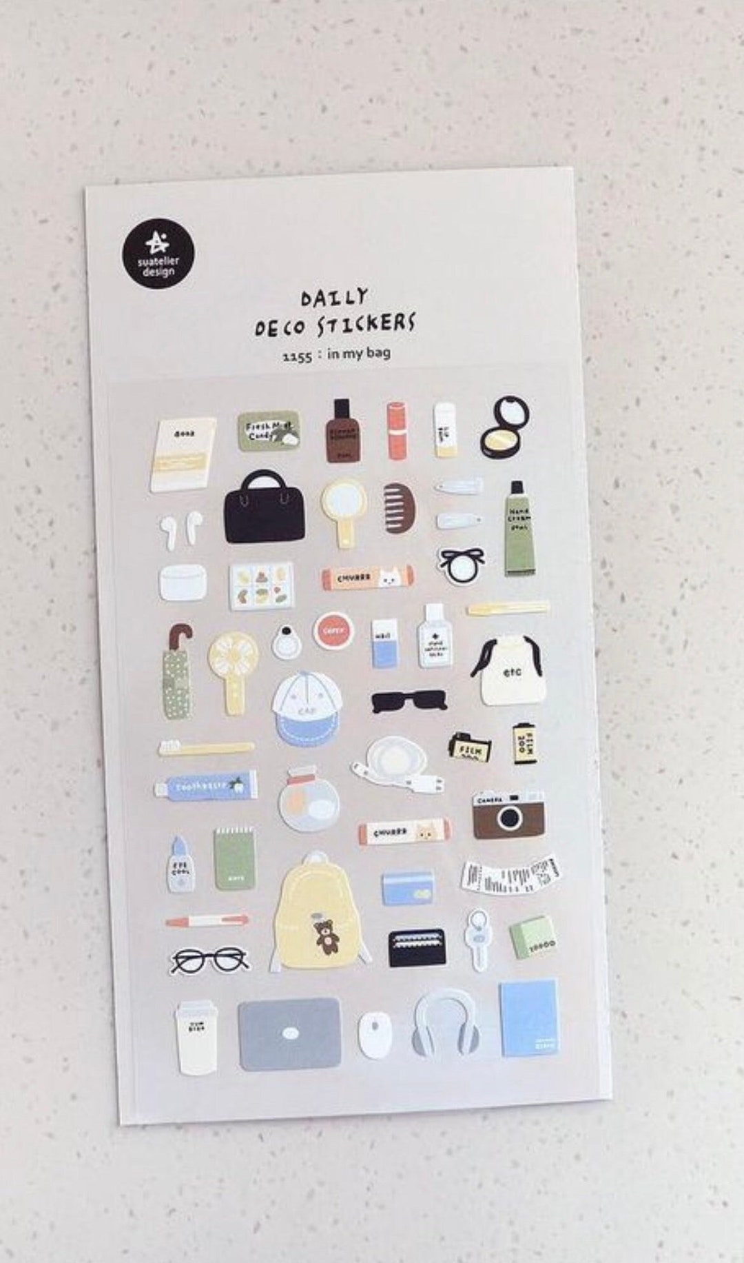 Suatelier in My Bag Sticker Sheet, Planner Stickers, Girly Stickers ...