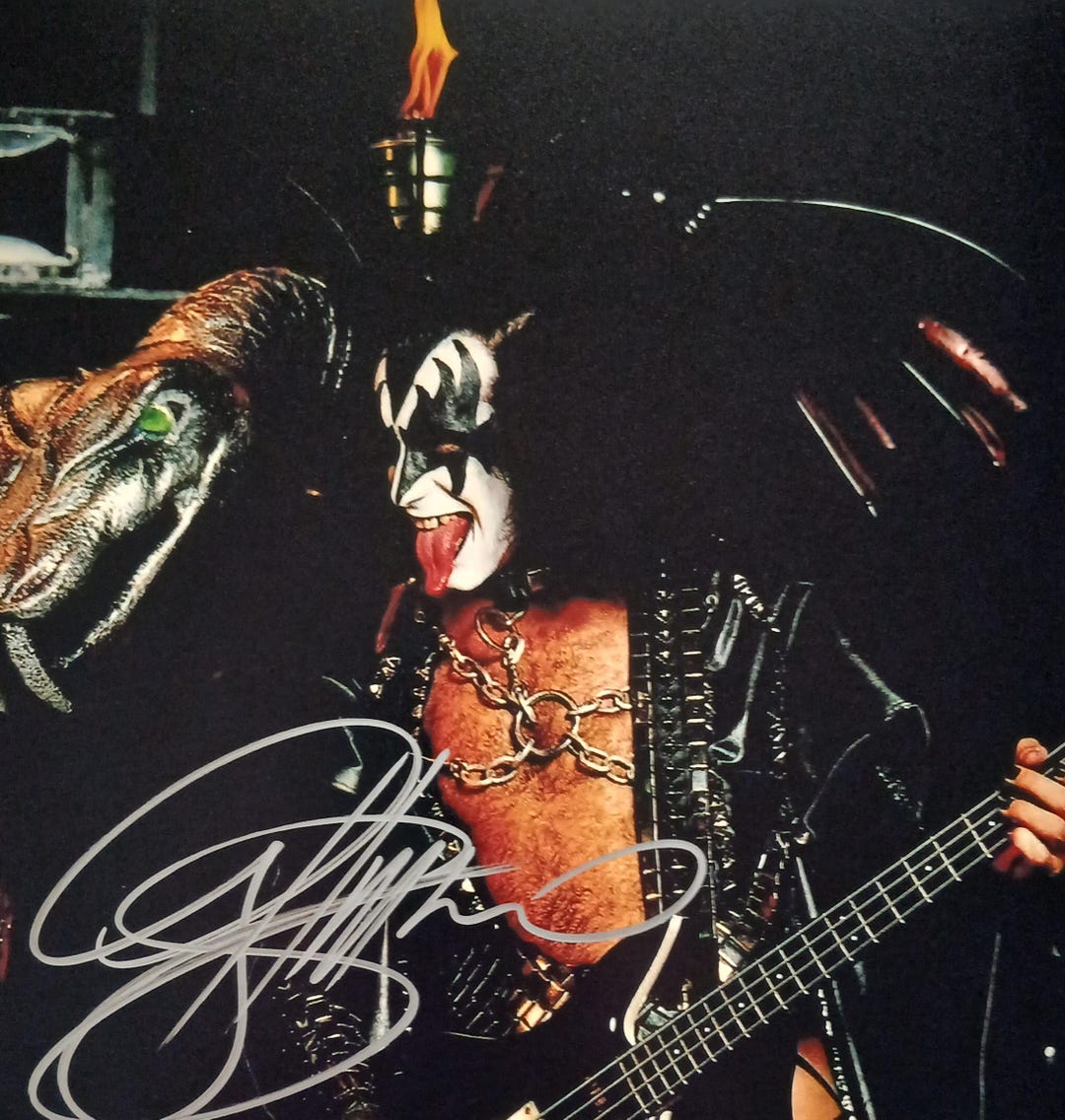 Gene Simmons Signed 8x10 Photo - Authentic Autograph W/ A1COA - Etsy