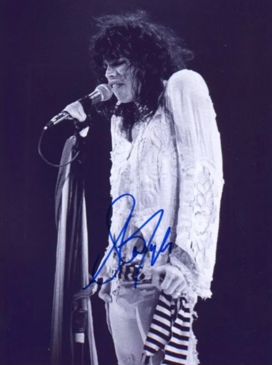 Steven Tyler Signed 9x11 Photo Authentic Autograph W/ A1COA Vintage B&W ...
