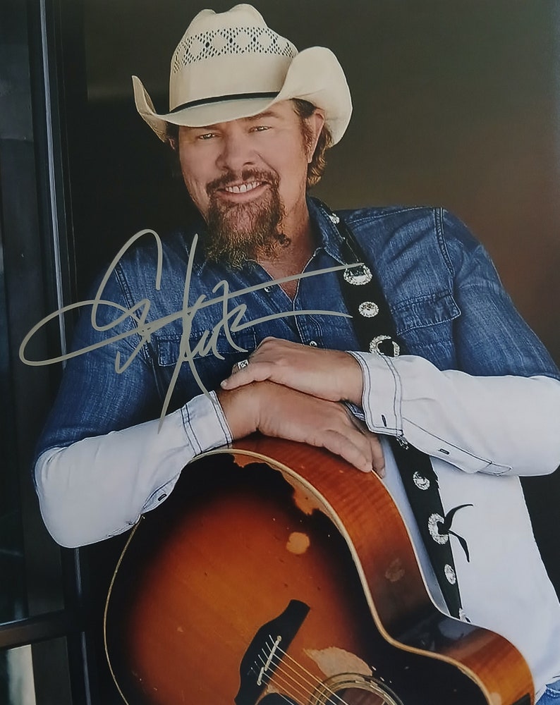 Toby Keith Signed 8x10 Photo Authentic Autograph W/ A1COA - Etsy