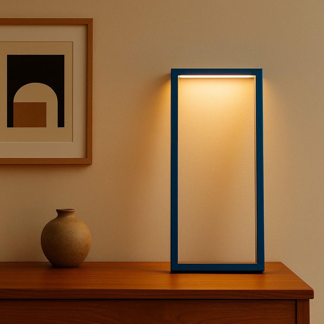 Cornice Minimalist Table Lamp | Handmade Light Sculpture for Modern ...