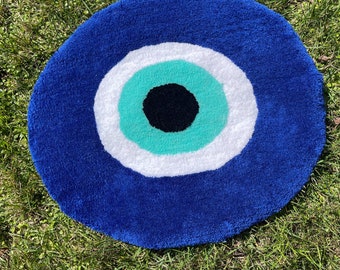 Green Evil Eye Rug - Etsy