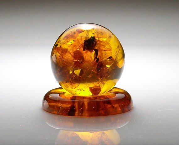 Amber Sphere Middle Size With Stand - Etsy