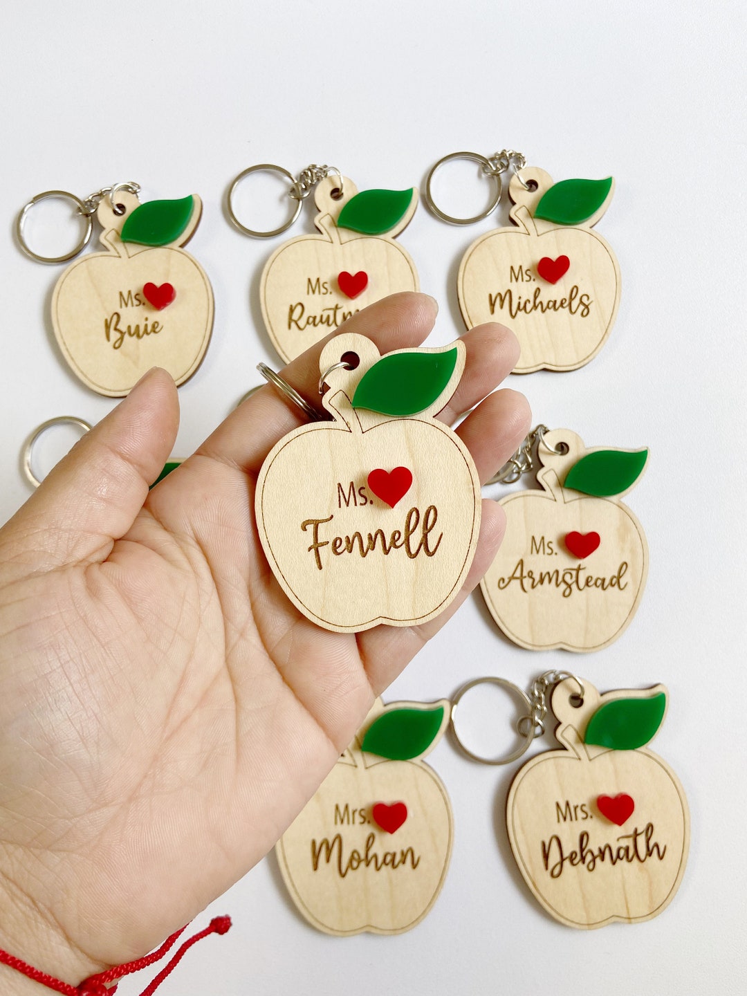 Personalized Teacher Keychain, Teacher Gift, Personalized Teacher ...