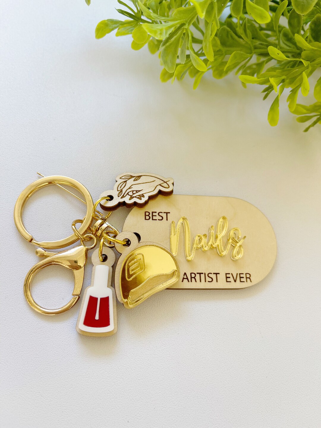 Nail Artist Keychain, Nail Polish, Nail Artist, Nail Charms, Custom ...