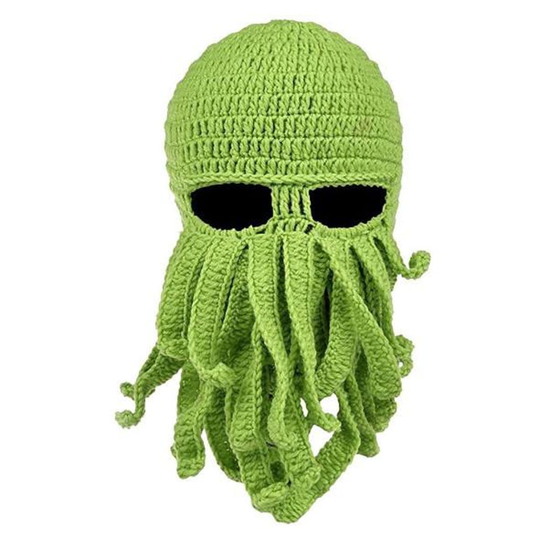 Hand Knitted Beanie, Handmade Octopus Knit Beanie, Unique Crochet ...