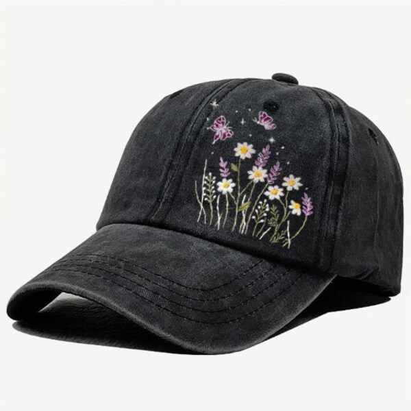 Flower Baseball Cap - Etsy