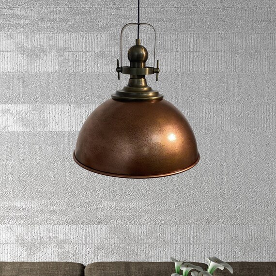 Rustic Copper Pendant Light
