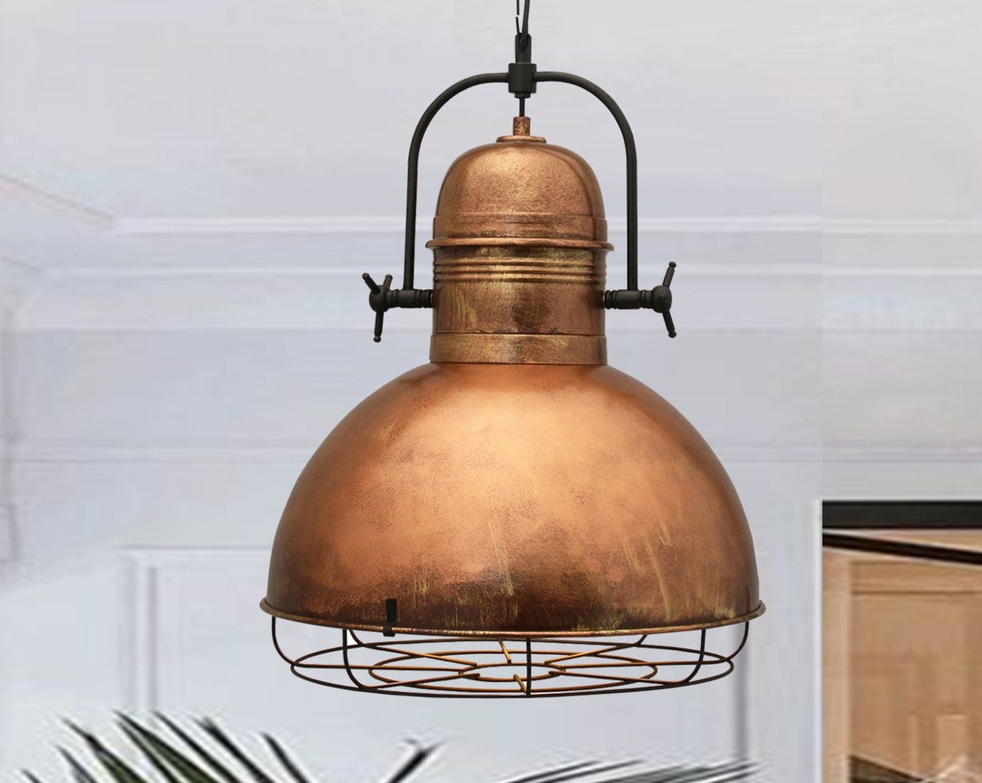 Copper Handmade Pendant Light Vintage Rustic Light Fixture - Etsy