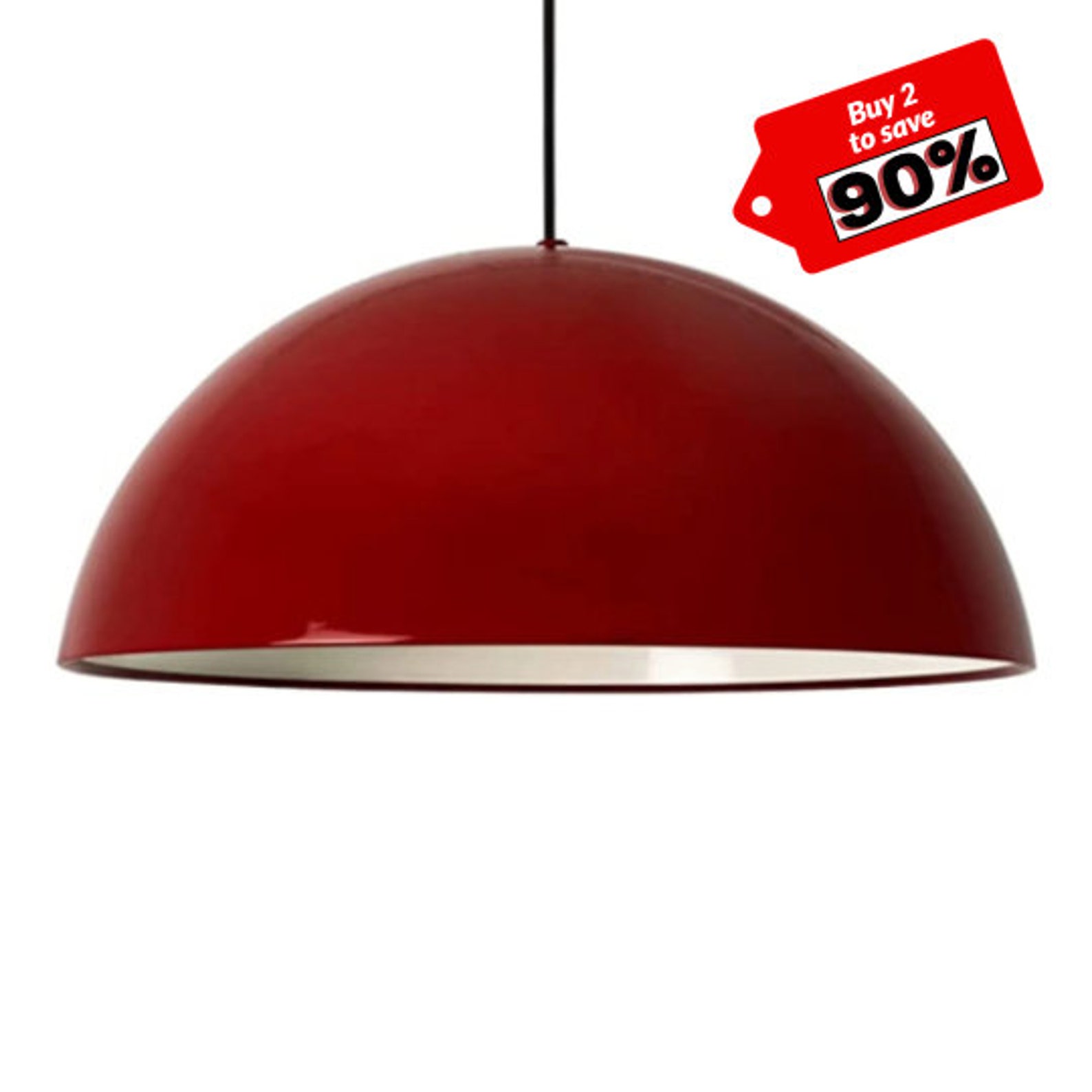 Diameter 50 Cm Industrial Pendant Light Red Light Fixture - Etsy