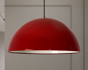 Large Dome Pendant Light Pastel - Etsy